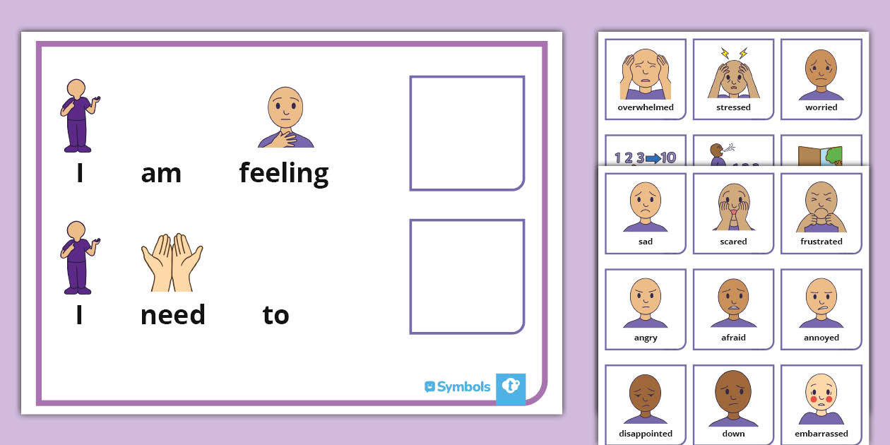 Twinkl Symbols: Older Learners: Self-Regulation Board