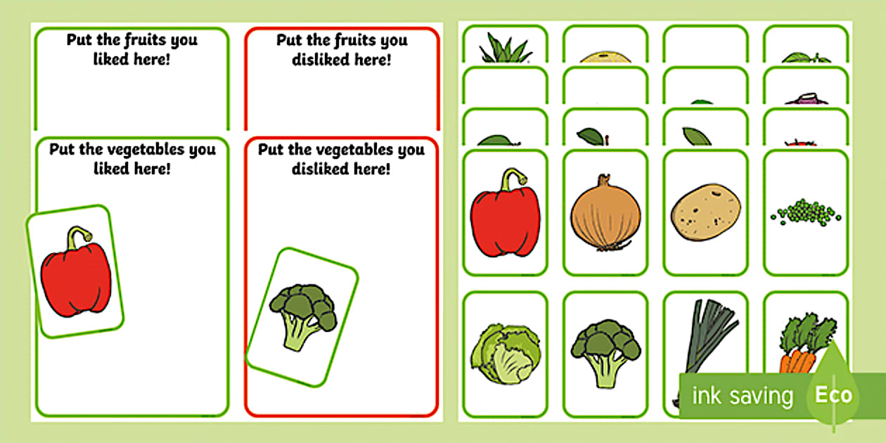 Sorting fruit and vegetable activity | Twinkl (teacher made)