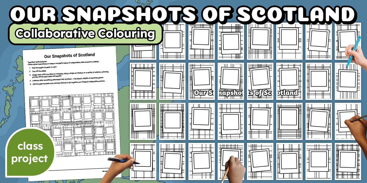 Snapshots of Scotland Collaborative Colouring Project Pack