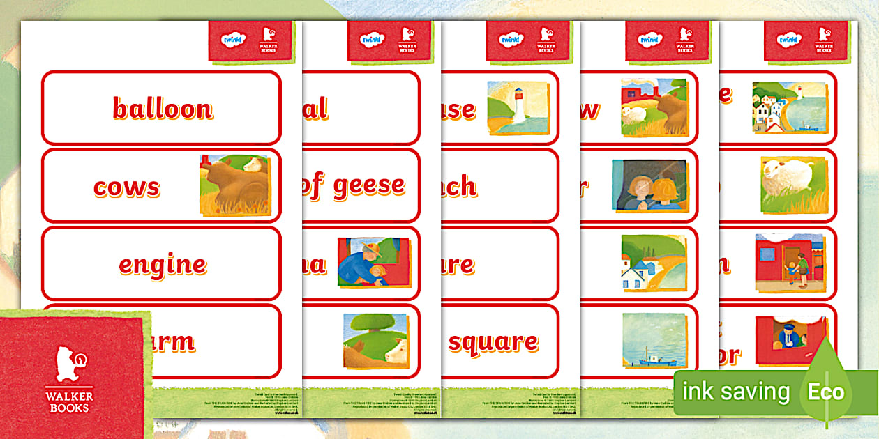 FREE! - The Train Ride: Word Cards (teacher made) - Twinkl