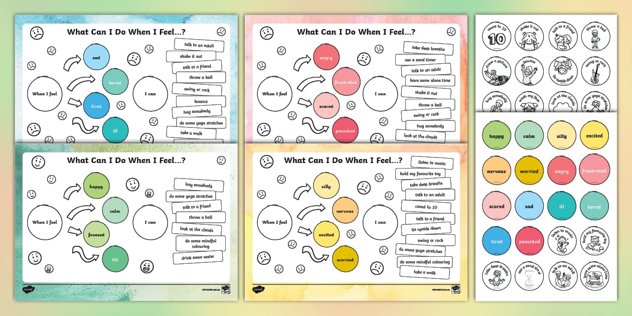 * NEW * What Can I Do When I Feel...? Activity - Twinkl