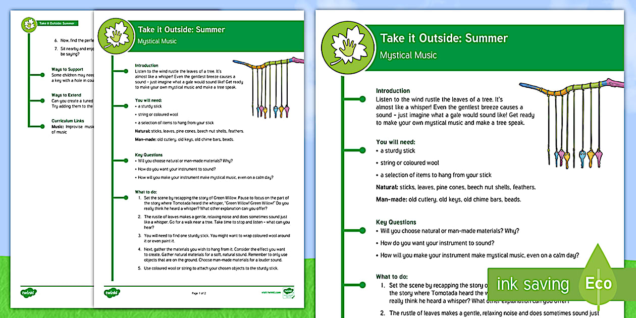 FREE! - KS2 Outdoor Music Activities Ideas: Summer Mystical Music