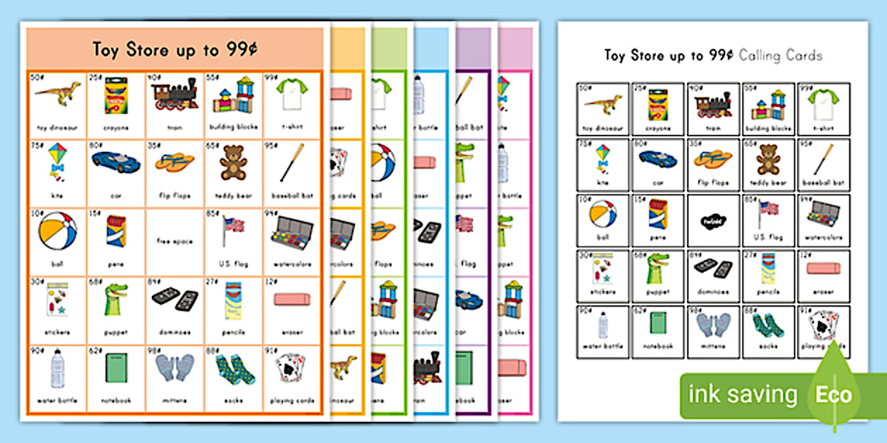 Toy Store up to 99¢ Bingo (teacher made) - Twinkl