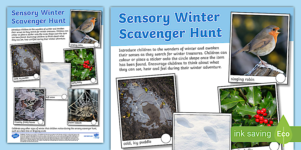 Sensory Winter Scavenger Hunt