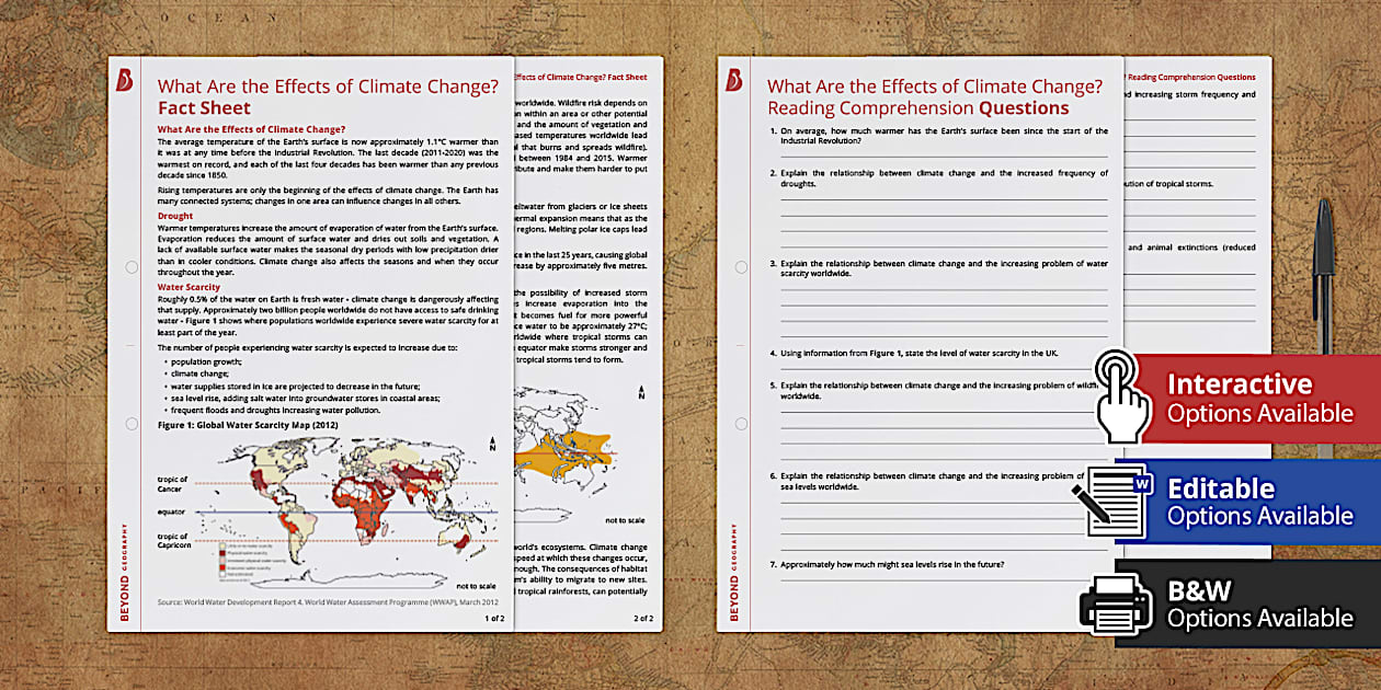 The Effects of Climate Change? Reading Comprehension
