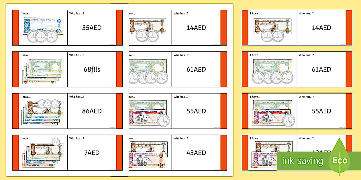 Adding Money Loop Cards - UAE Maths Resources - Twinkl