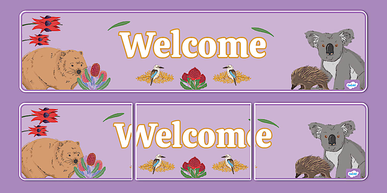 Fauna and Flora Themed Welcome Display Banner (teacher made)