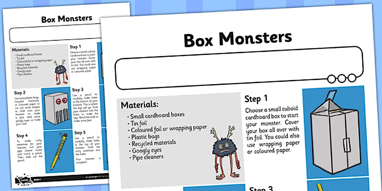 Instructions Box Monsters (professor feito) - Twinkl