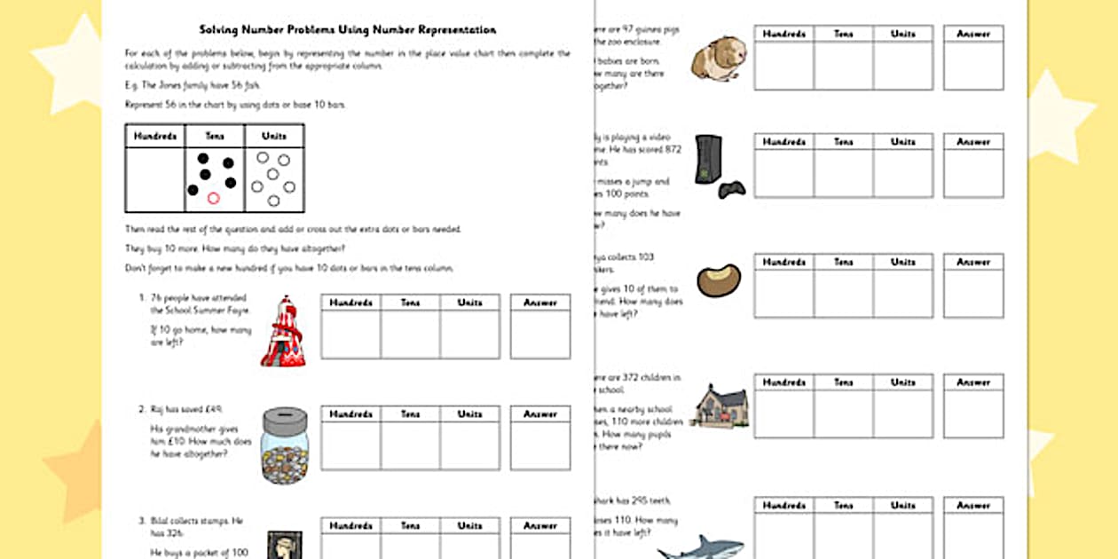 Black and White Solving Number Problems Using Number Representation ...