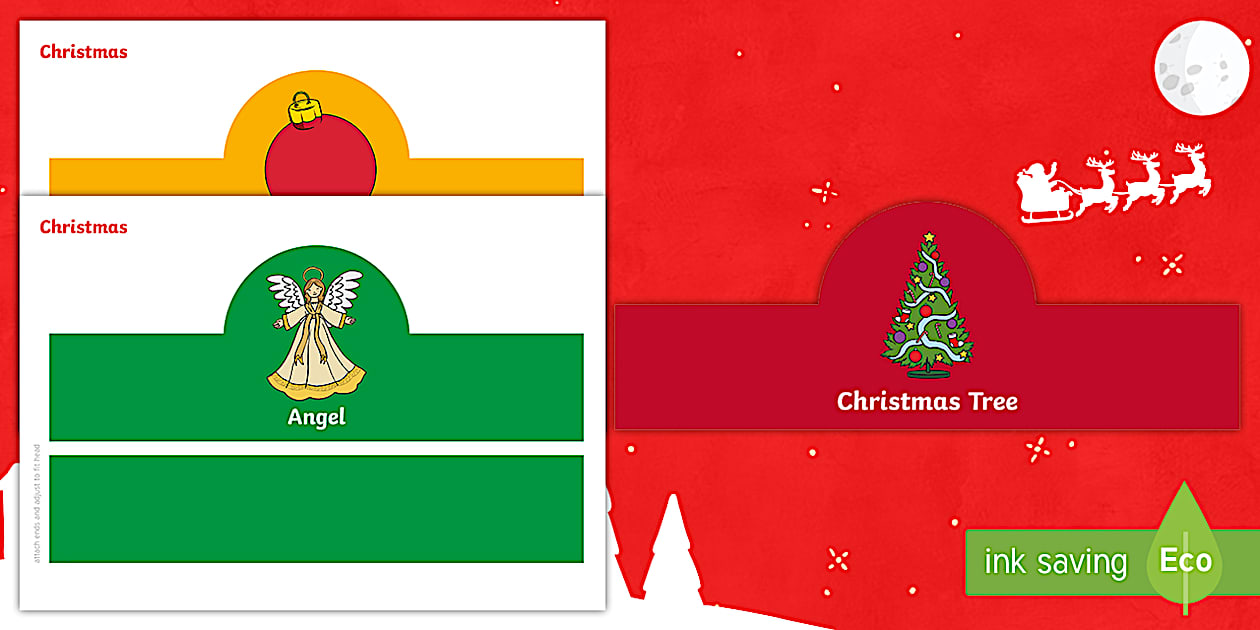 Christmas Aistear Role-Play Headbands - Twinkl