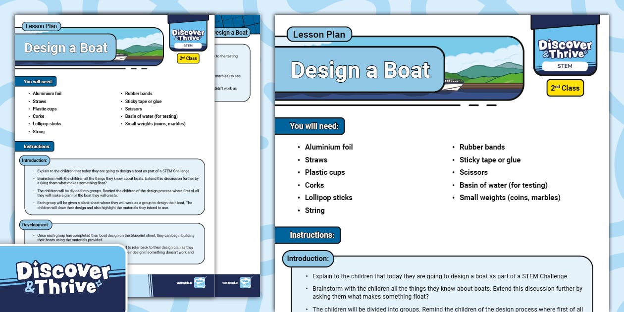 STEM Design a Boat Challenge (teacher made) - Twinkl