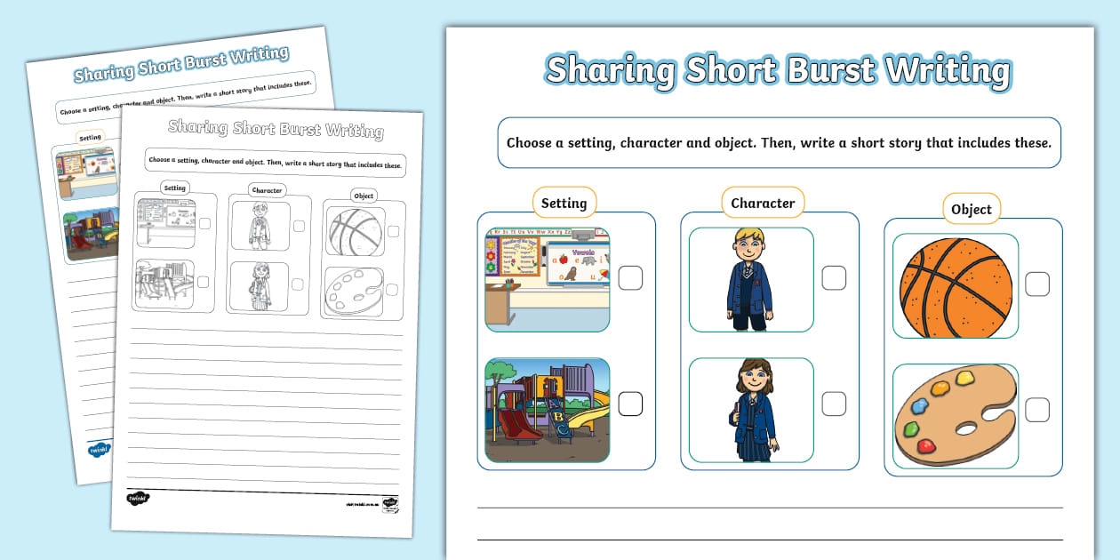 Sharing Short Burst Writing Template (Teacher-Made) - Twinkl