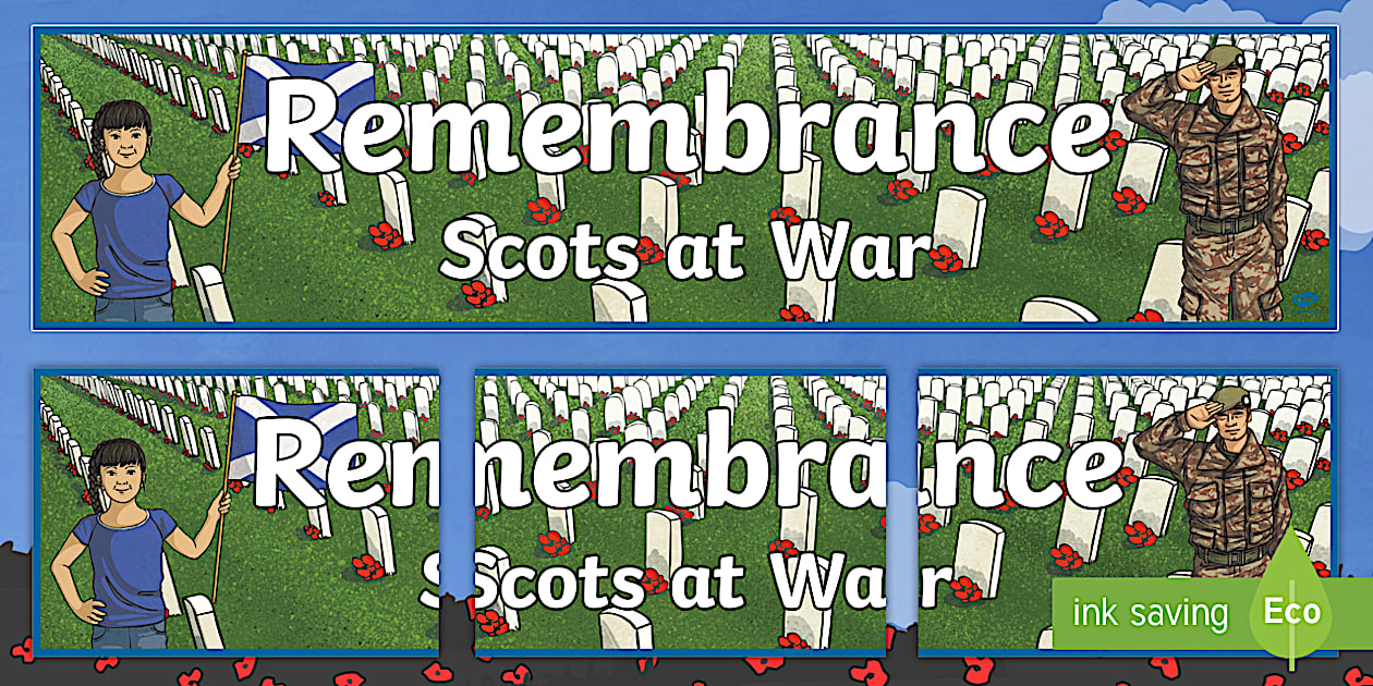 Remembrance - Scots at War Display Banner (teacher made)