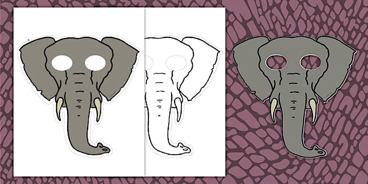 Printable Elephant Mask for Kids | Twinkl USA (teacher made)