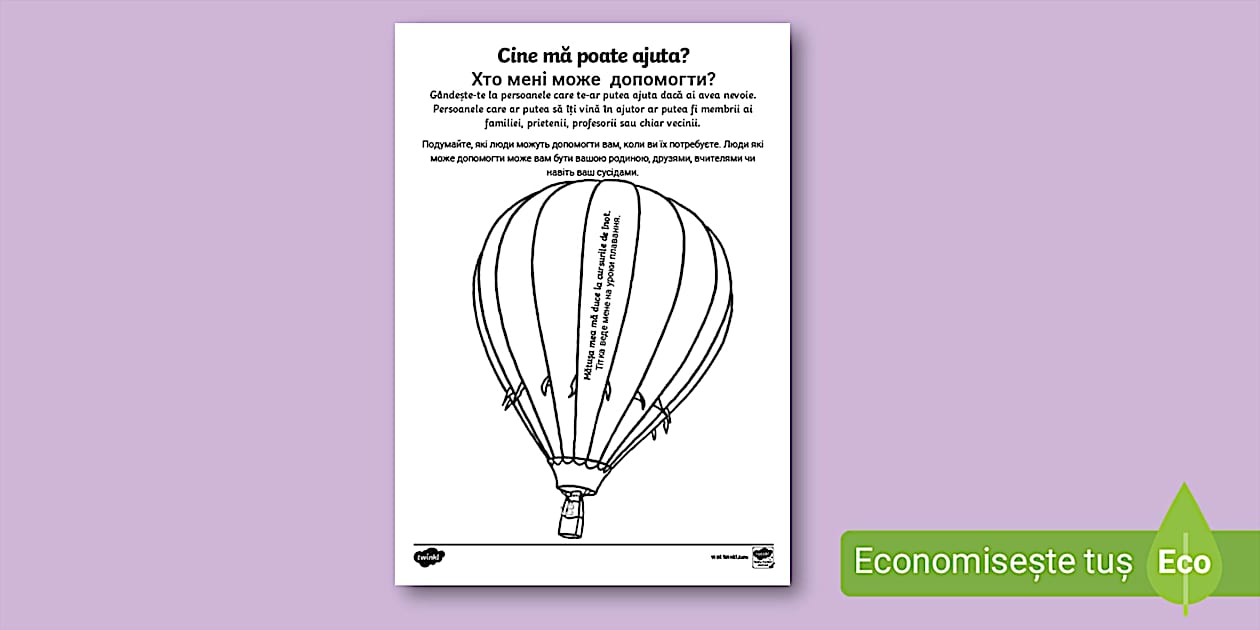 Cine mă poate ajuta – Fișă de activitate română-ucraineană