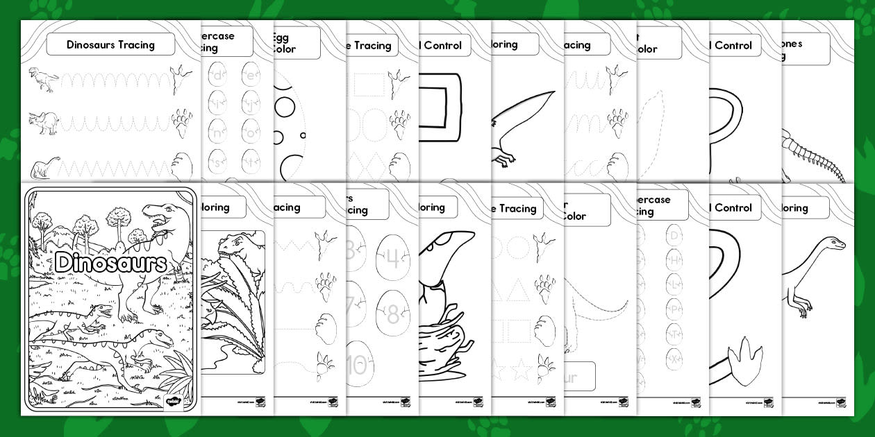 Dinosaurs Toddler Busy Book (Teacher-Made) - Twinkl