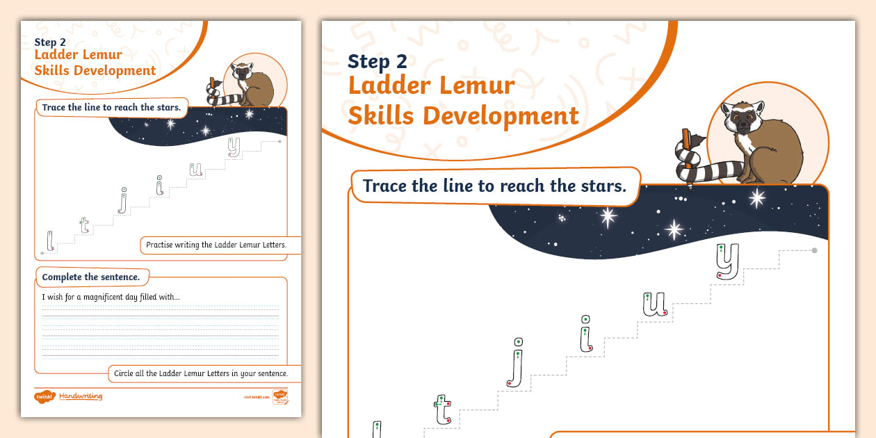Step 2 Ladder Lemur Skills Development Activity Sheet