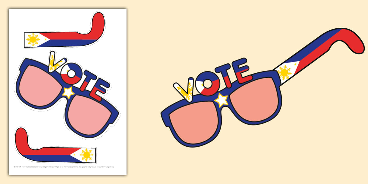 Philippine Election Day - Vote Glasses Craft (teacher made)