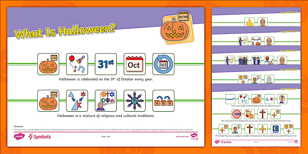 Twinkl Symbols: What is Halloween? Fact File - Twinkl