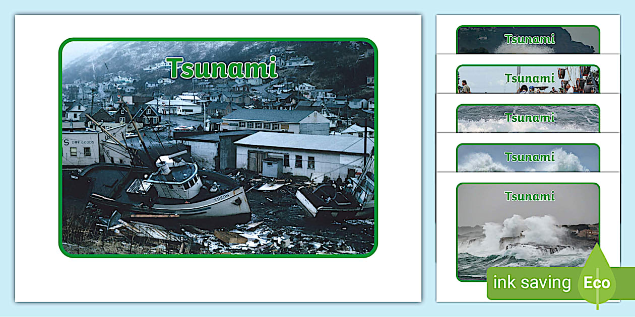 Tsunami Photo Pack (Hecho por educadores) - Twinkl
