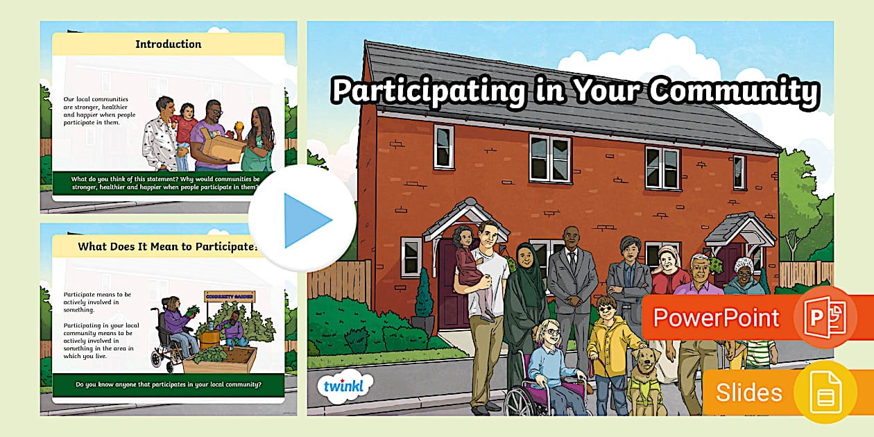Participating in Your Community PowerPoint (teacher made)