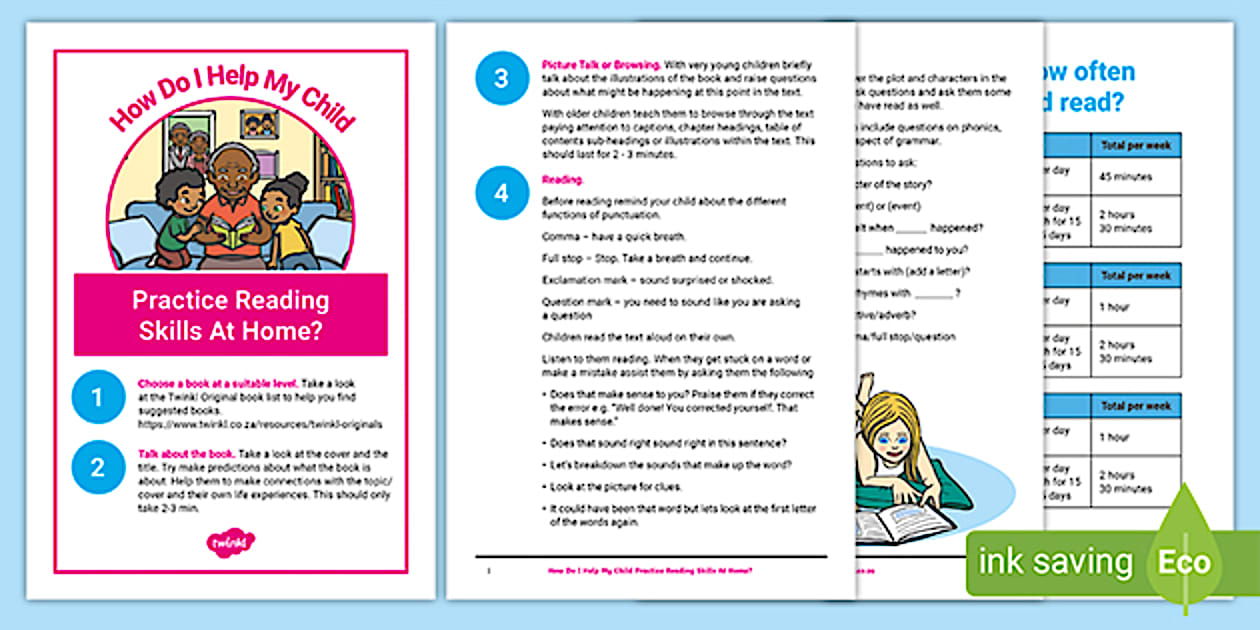 How To Read With Your Child PDF - Twinkl South Africa