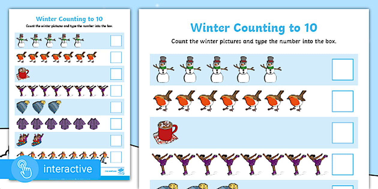 👉 Interactive PDF: Winter Counting to 10 Activity