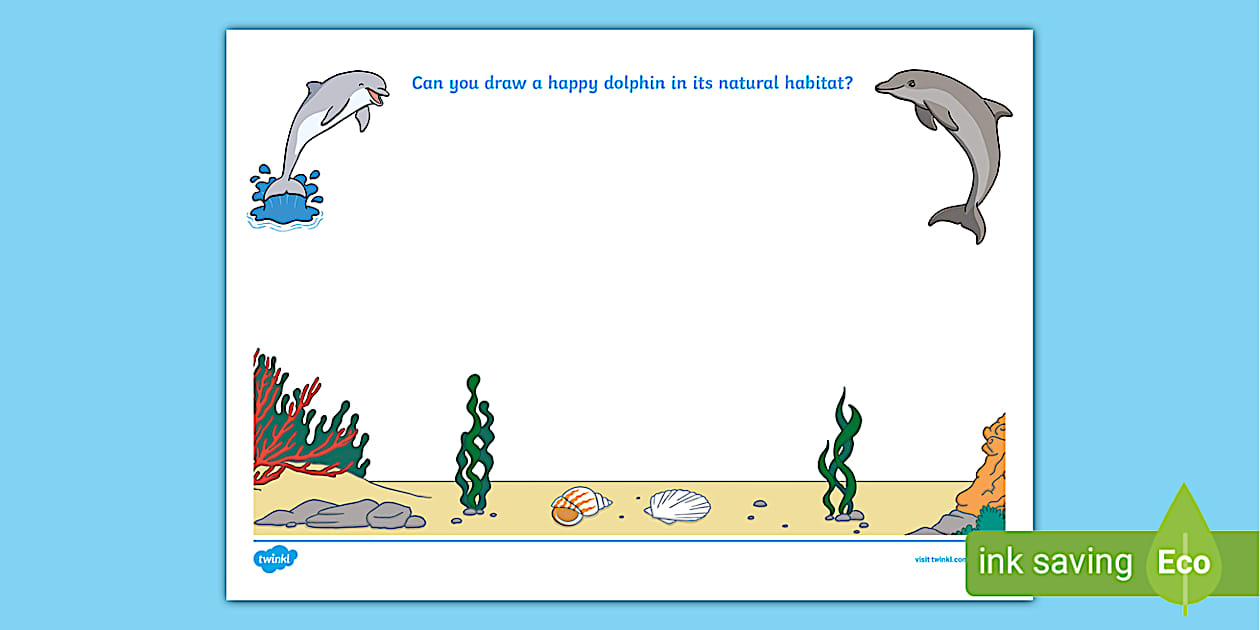 Dolphin Drawing Prompt Activity | Twinkl | Drawing and Art