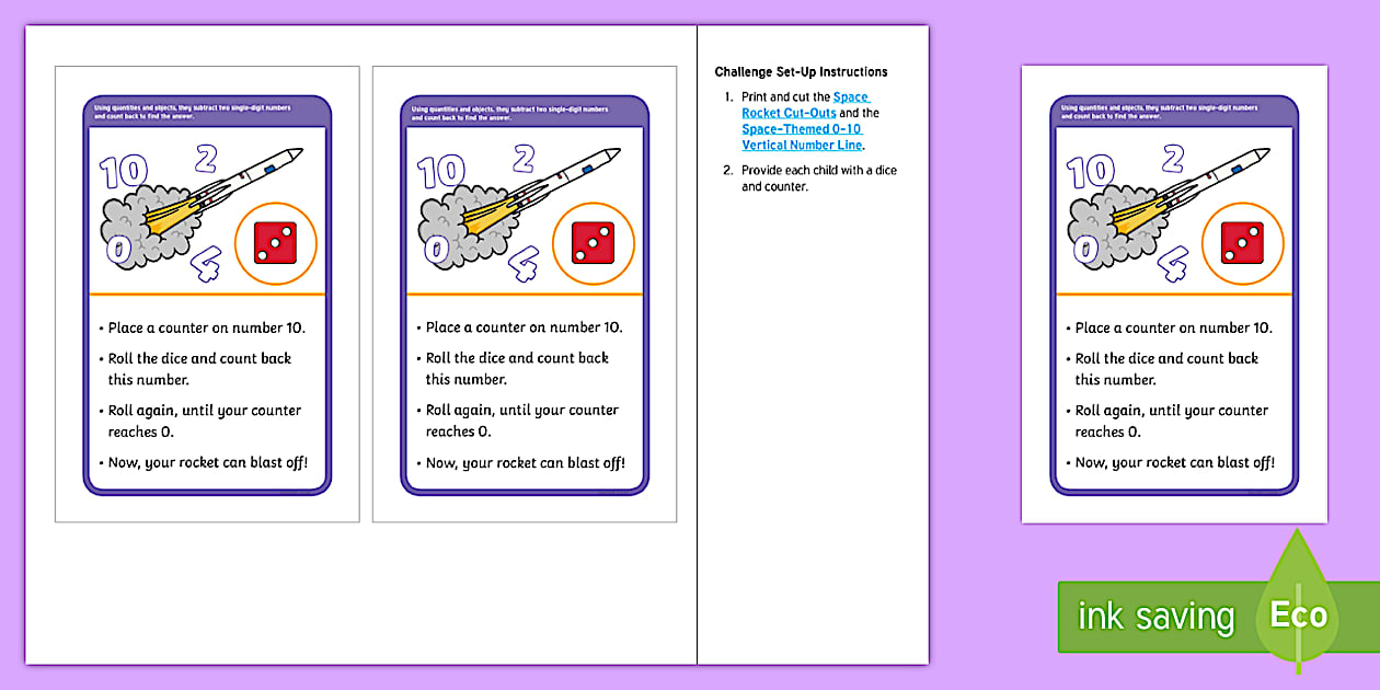 Kindergarten Maths Subtraction Challenge: Counting Back to Blast Off! IKEA