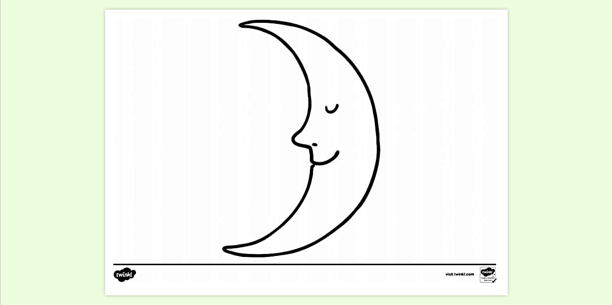 Moon Colouring Sheet 5 | Colouring Sheets (teacher made)