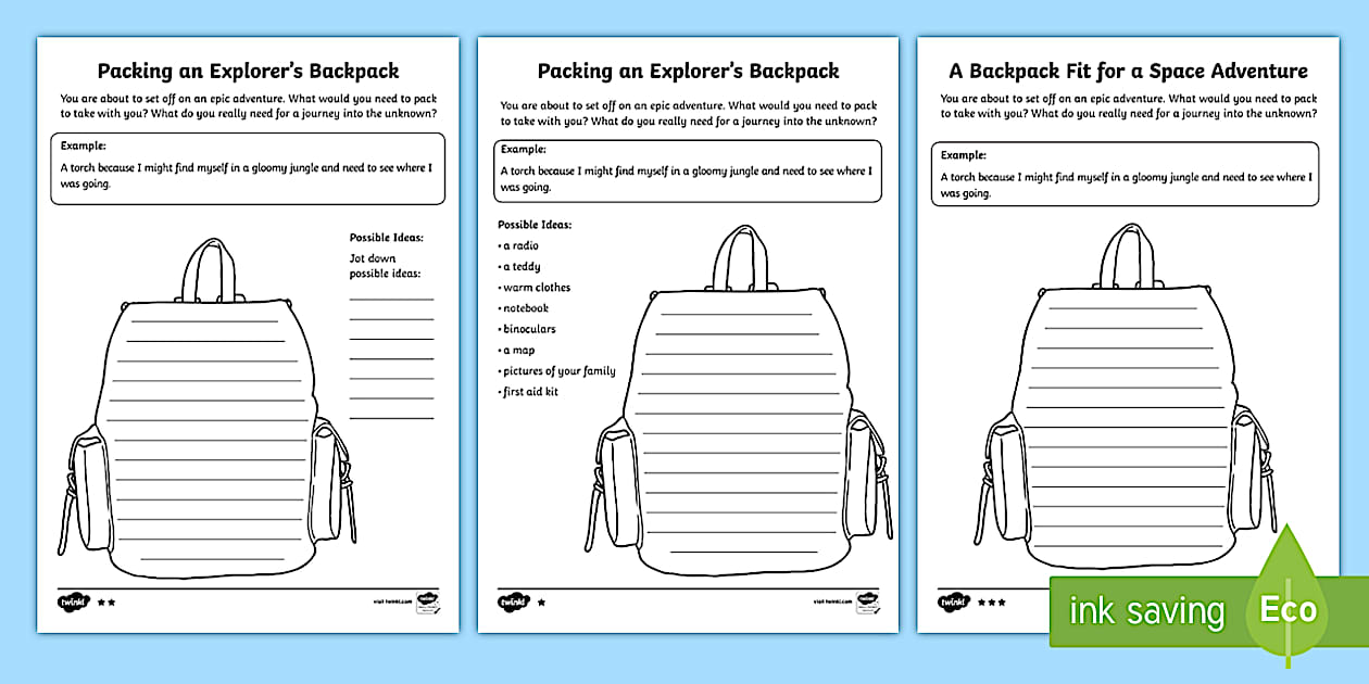 Packing an Explorer's Backpack- Children's Activity Backpack