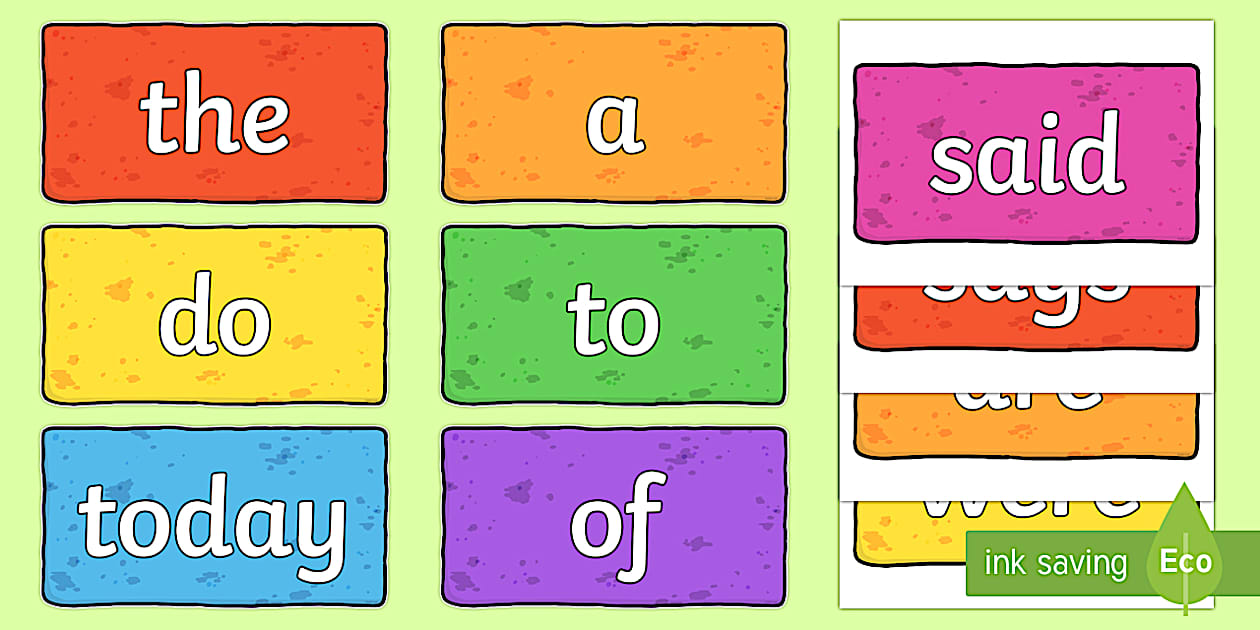 QLD Year 1 Irregular Words on Bricks Cut-Outs (teacher made)