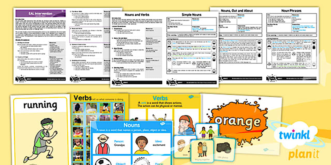 PlanIt - EAL Intervention - Basic Skills 4: Nouns and Verbs Resource Pack