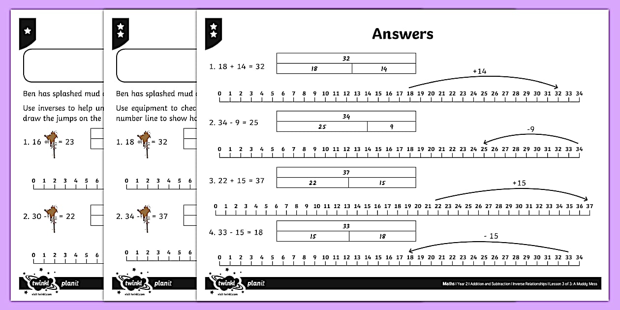 Missing Number Differentiated Worksheets - Twinkl