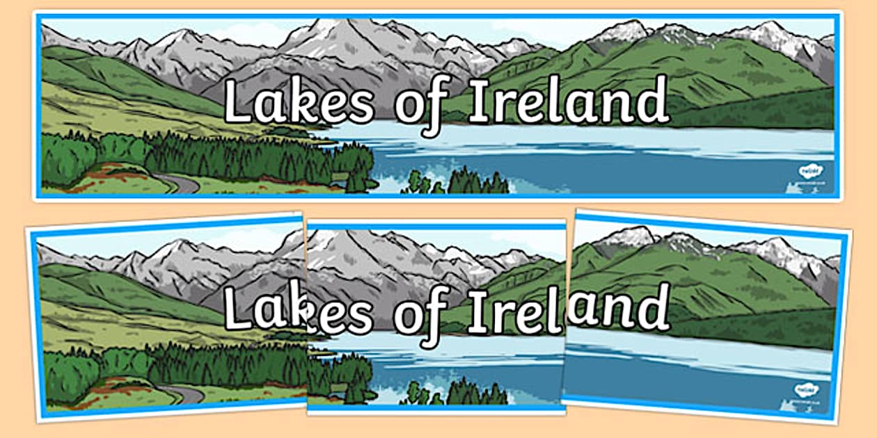 Cursive Lakes of Ireland Display Banner (teacher made)