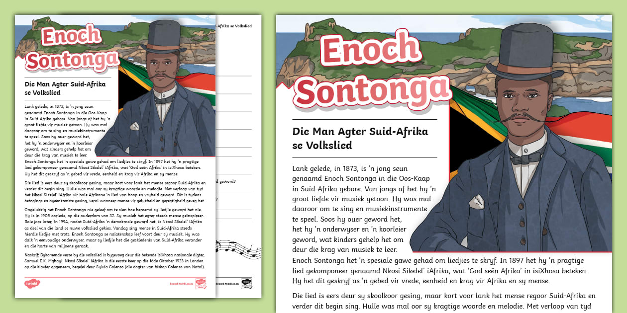 Enoch Sontonga - Die Man Agter Suid-Afrika se Volkslied