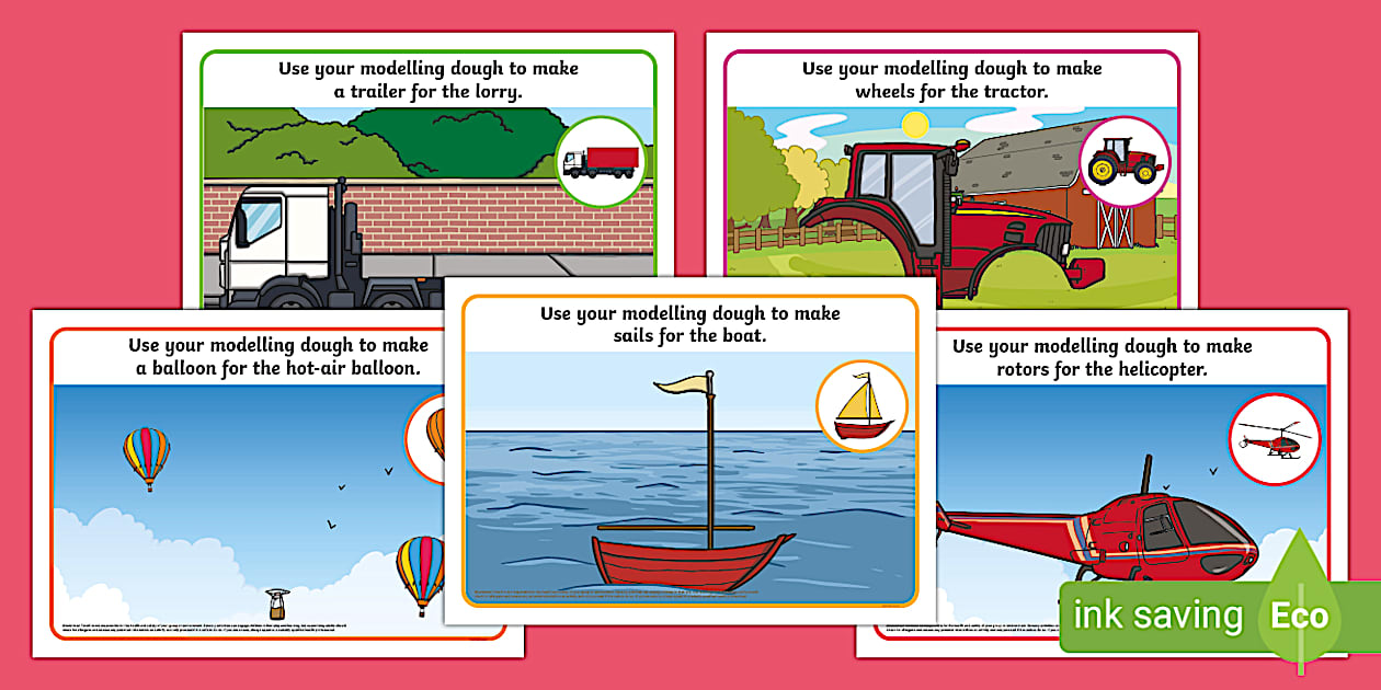 Transport Playdough Mats (Teacher-Made) - Twinkl