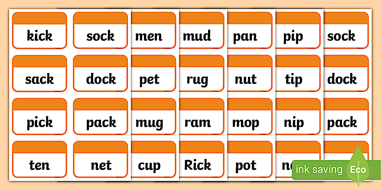 Twinkl Phonics Level 2 Decodable and Tricky Word Flashcards
