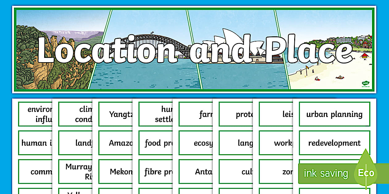 Location and Place Display Pack (teacher made) - Twinkl
