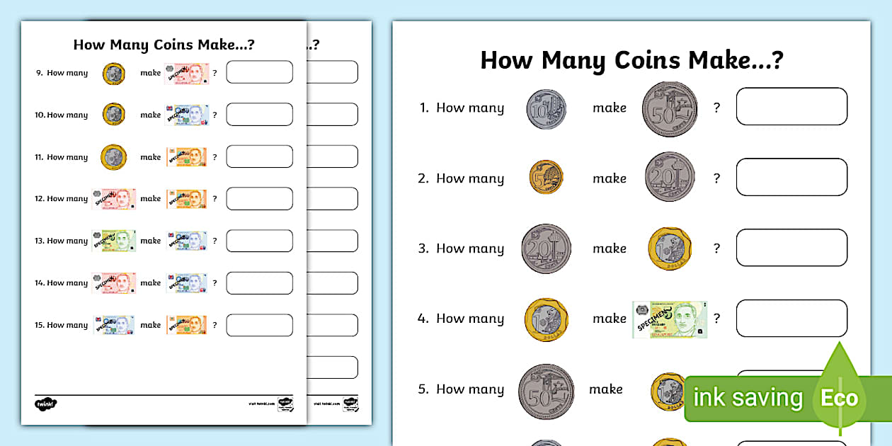 Singapore Money - How many Coins Make...? - Twinkl