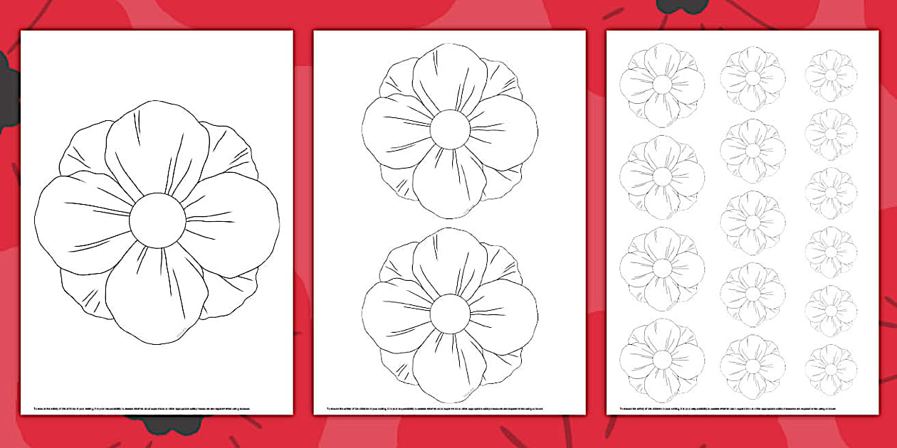 Anzac Day Poppy Template (phát triển bởi giáo viên)