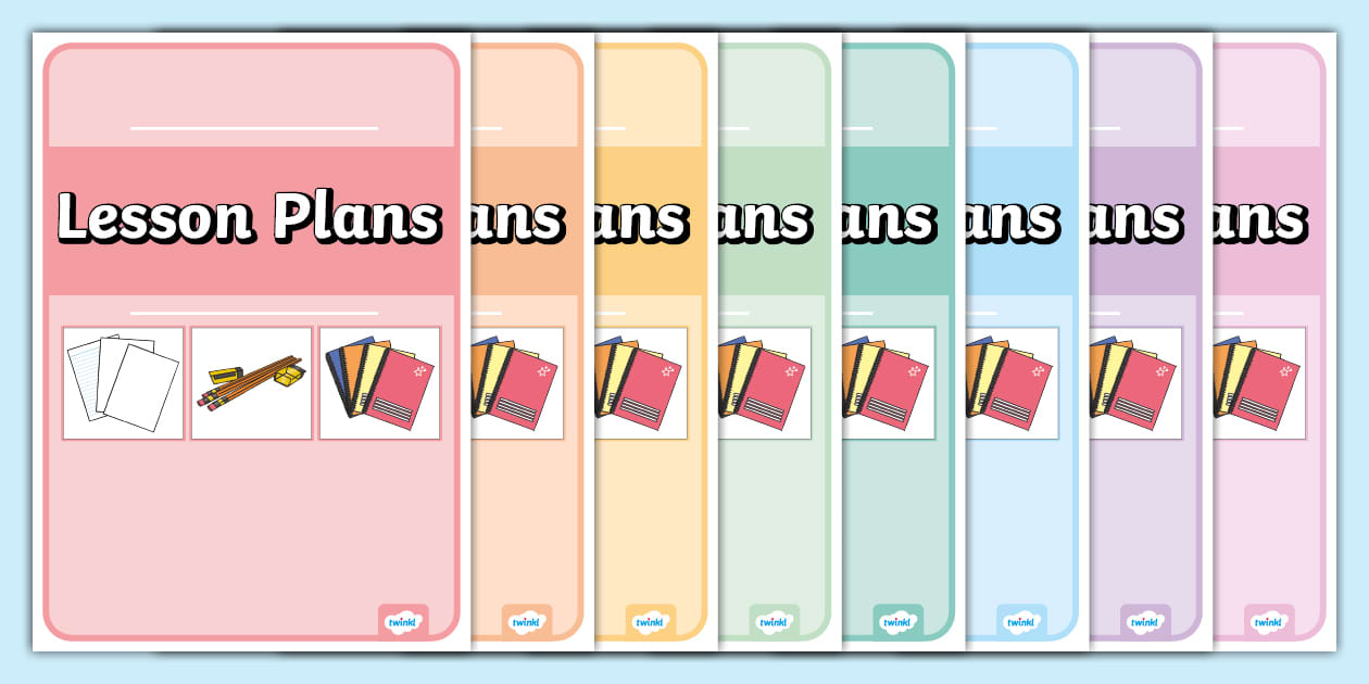 A4 Lesson Plans Divider Covers (Teacher-Made) - Twinkl