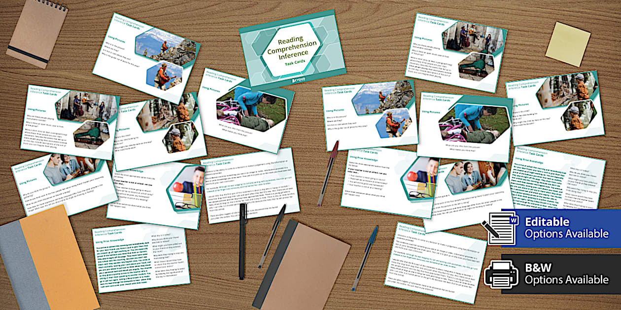 Reading Comprehension Inference Task Cards - Twinkl