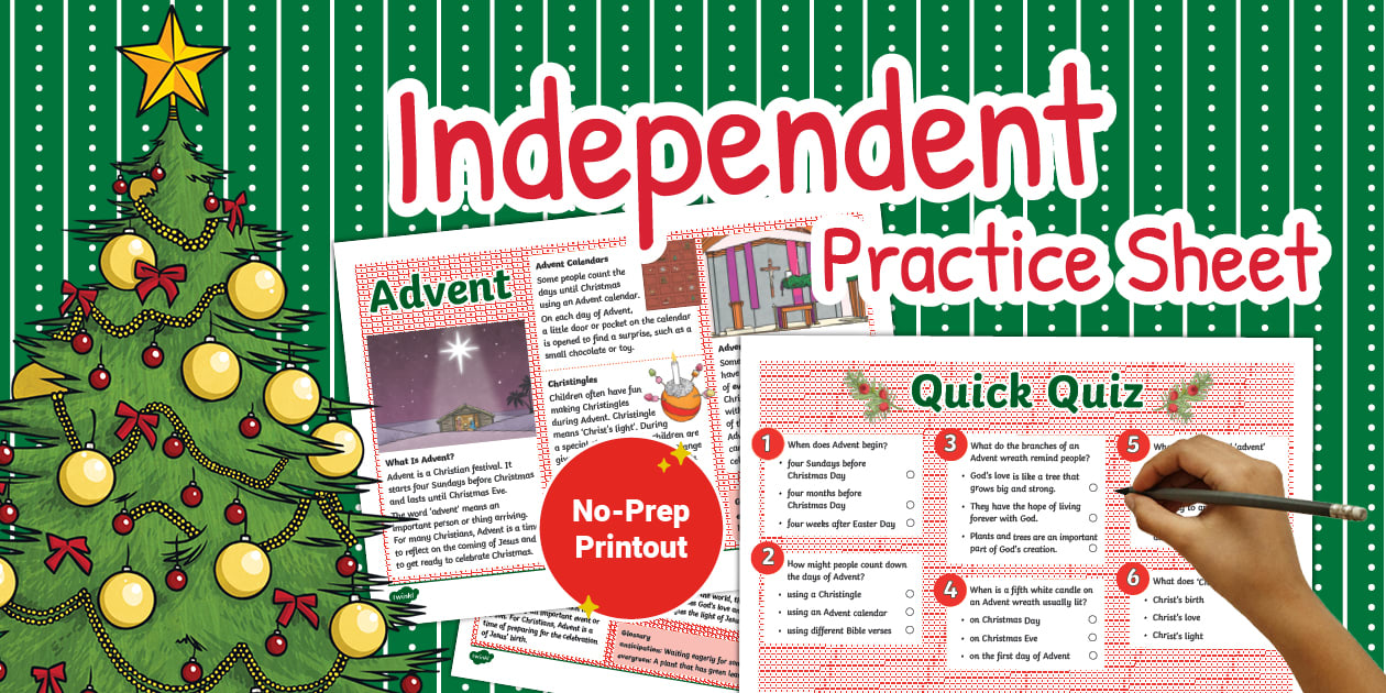 KS2 Advent Differentiated Fact File and Quick Quiz Pack