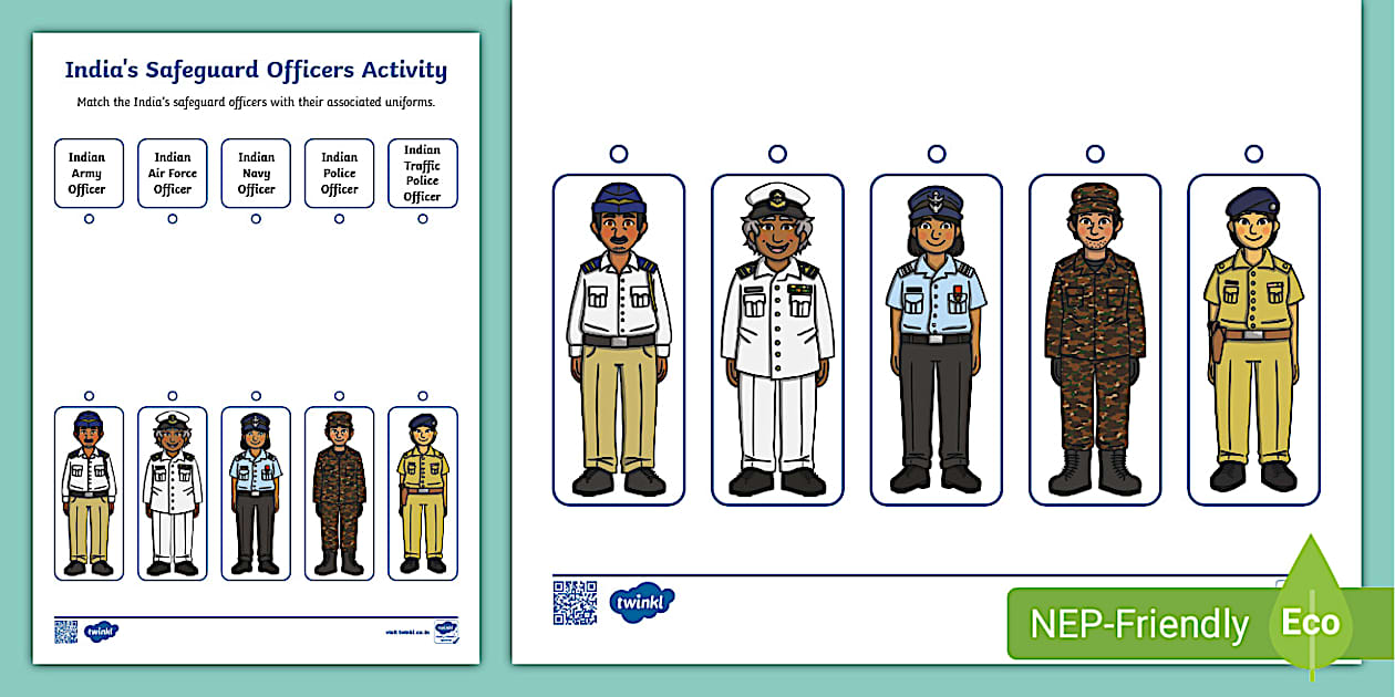 India's Safeguard Officers Activity Sheeţ (teacher made)