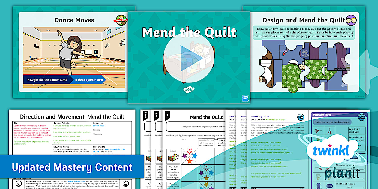 PlanIt Maths Y2 Lesson Pack 4: Describing Turns - Twinkl