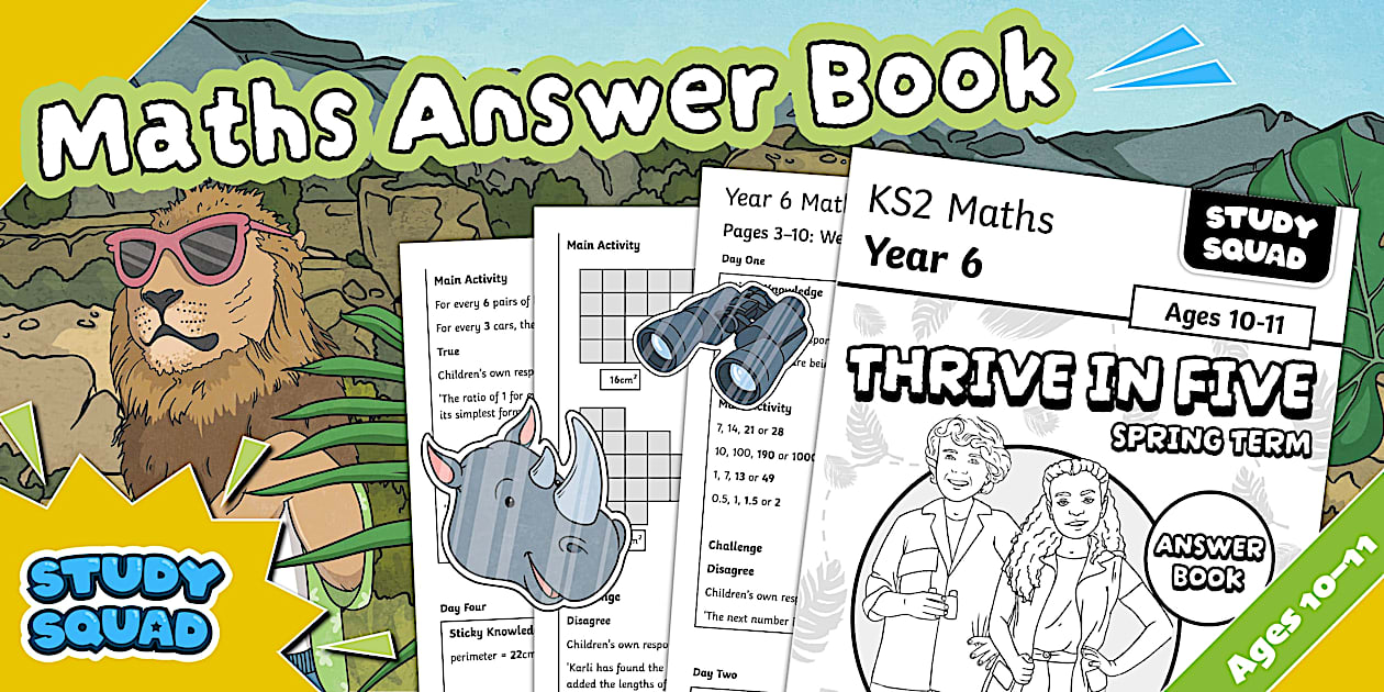 👉 Study Squad Thrive in Five Yr 6 Maths Workbook Answer Spring