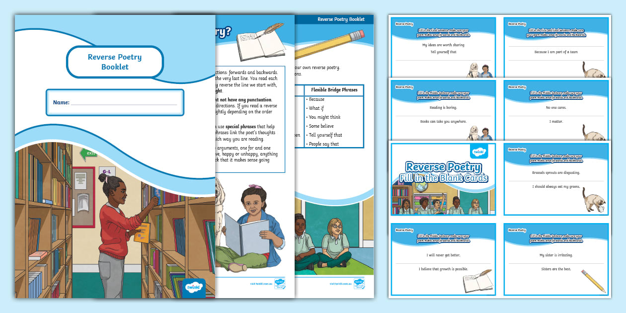 Reverse Poetry Booklet (teacher made) - Twinkl
