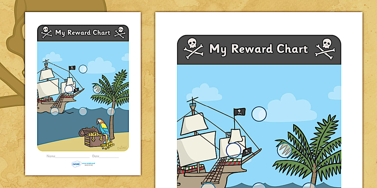 Pirate Sticker Reward Chart (15mm) (teacher made) - Twinkl
