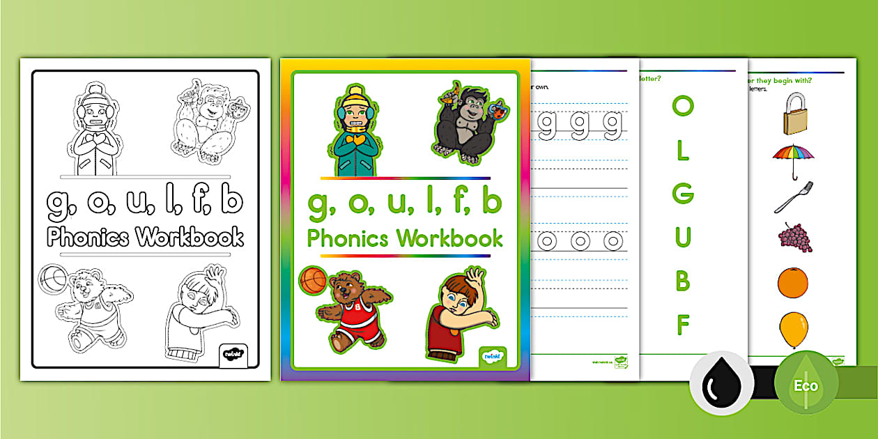 Phonics Canada: Group 3 (g, o, u, l, f, b) Phonics Workbook